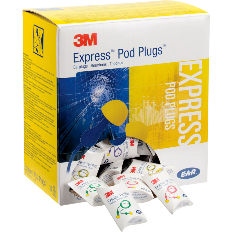3M E-A-R™ Express Pod Earplugs Assorted Corded, 100/Box – Great Lakes ...