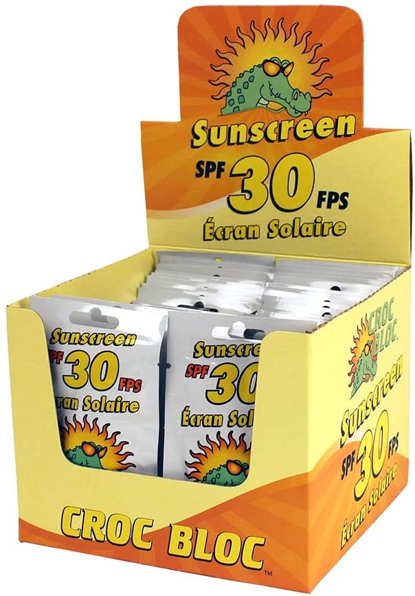 Croc Bloc Sunscreen SPF 30 Packets/Box, 10 mL – Great Lakes Supply